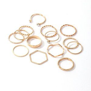 Jewelry | 14 Piece Simple Ring Set | Poshmark